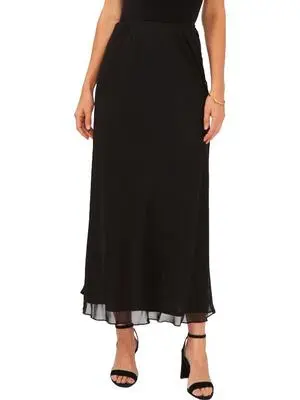 Chaus A-line Chiffon Skirt - Black