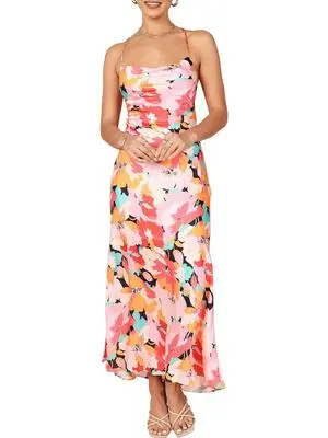 PETAL & PUP Posse Floral Maxi Dress - Pink Floral