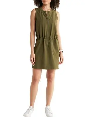 Zella Zella In Flight Utility Dress Olive Night
