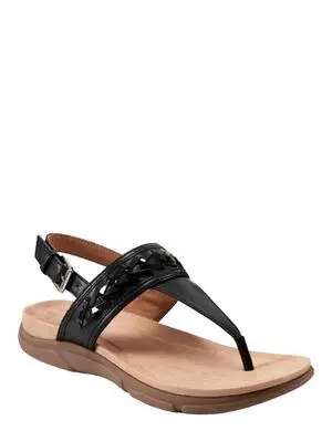 Easy Spirit Easy Spirit Monte Slingback Sandal Black Patent