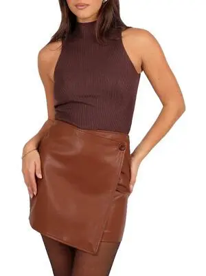 PETAL & PUP Runie Sleeveless Ribbed Top - Brown