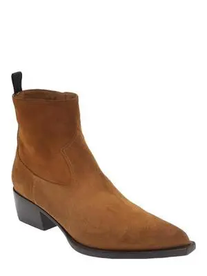 GOLDEN GOOSE Pointed Toe Western Boots - Cognac