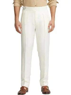 Ralph Lauren Purple Label Ralph Lauren Purple Label Gregory Flat-Front Trousers Classic Cream