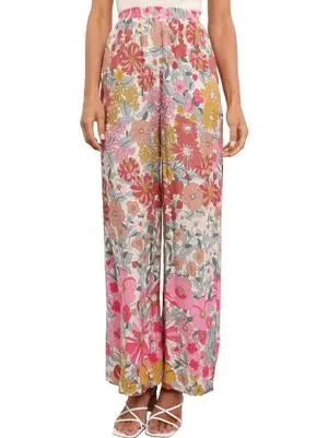 PETAL & PUP Hart High-waist Wide Leg Pant - Floral