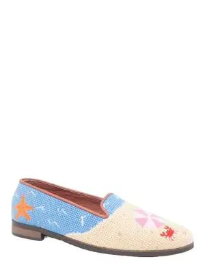 BYPAIGE ByPaige Needlepoint Beach Loafer Navy Sand