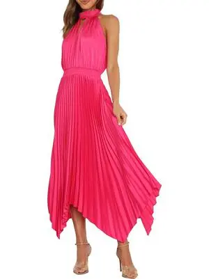 PETAL & PUP Dominique Pleated Maxi Dress - Pink
