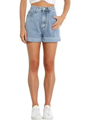 PETAL & PUP Daisy Denim Shorts - Light Blue Wash