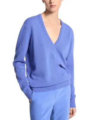 Michael Kors Cashmere V-Neck Sweater Azure