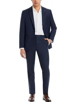 JACK VICTOR Napoli Sharkskin Regular Fit Suit - Navy
