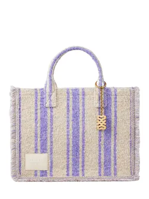 Sandro Striped Kasbah Tote Bag - Beige