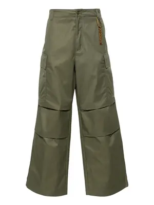 DARKPARK Twill Wide-leg Trousers - Green