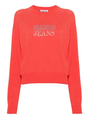 Moschino Logo-embellished Jumper - Red