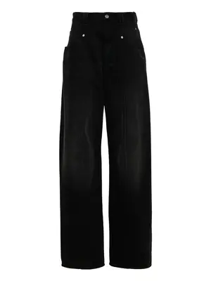Isabel Marant Vetan High-rise Wide-leg Jeans - Black