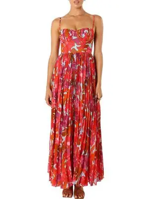 PETAL & PUP Achanti Printed Maxi Dress - Pink Azalea