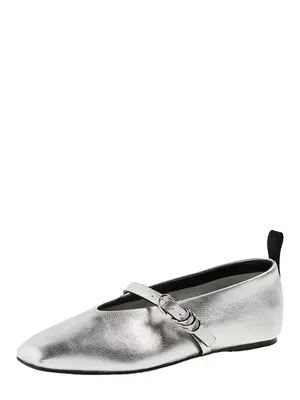 Rag & Bone Spire Mary Jane Flats - Slvr