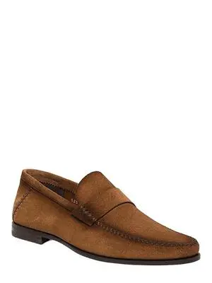 Santoni Santoni Paine-M1 Slip-On Loafers Brown Suede