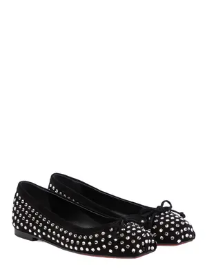 CHRISTIAN LOUBOUTIN Mamadrague Embellished Ballet Flats - Black