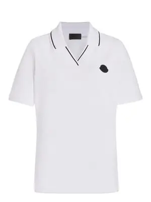 Moncler Cotton-pique Polo Shirt - White