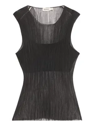 SIMKHAI Oakley Bralette Plise Knit Tank Top