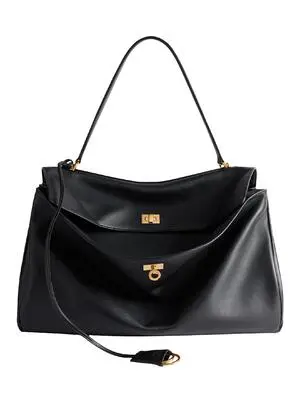 Balenciaga Balenciaga Rodeo Large Leather Top-Handle Bag Latte