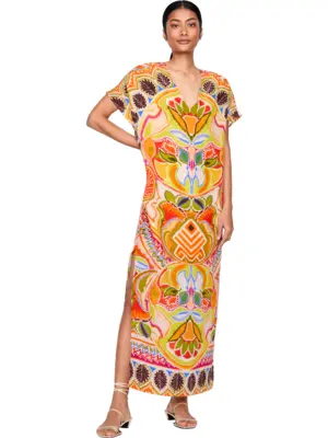 MARIE OLIVER Oliver Printed Caftan - Tango Mosaic