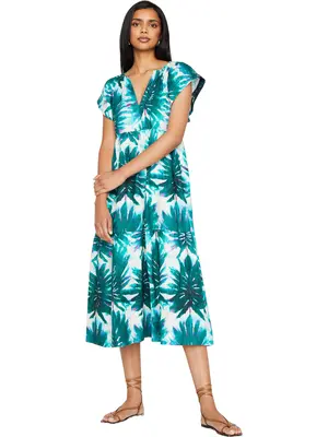 MARIE OLIVER Kara Midi Dress - Monstera