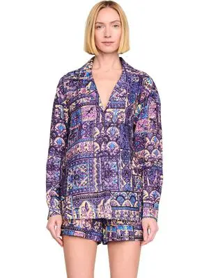 MARIE OLIVER Jolene Blouse Print - Violet Tile