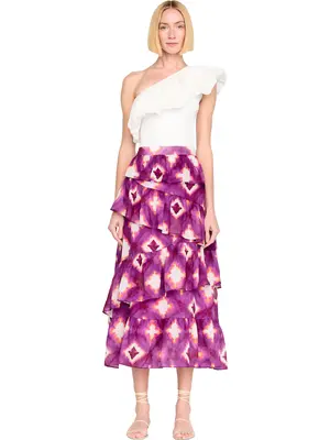 MARIE OLIVER Maria Maxi Skirt - Lavender Lattice