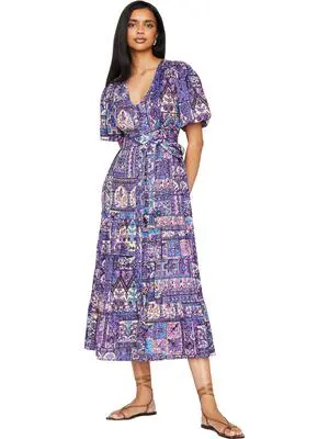 MARIE OLIVER Noa Printed Dress - Violet Tile