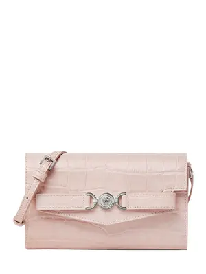 Versace Medusa '95 Croc-effect Cross Body Bag - Pink