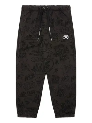 AAPE BY *A BATHING APE® Graffiti-print Track Pants - Brown