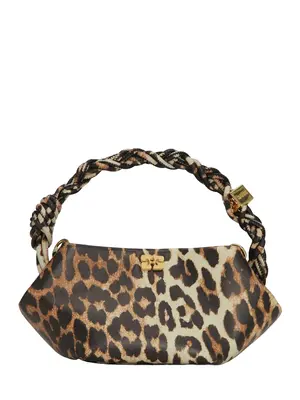 GANNI Bou Leopard-print Mini Bag - Brown