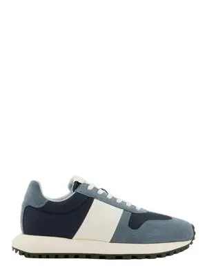 Emporio Armani Colour-block Low-top Sneakers - Blue