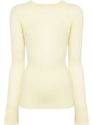 SA SU PHI Ribbed-knit Jumper - Yellow