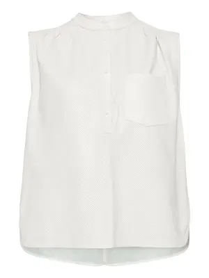 YVES SALOMON Yves Salomon Sleeveless Leather Blouse