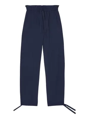 GANNI Elasticated-waist Trousers - Blue