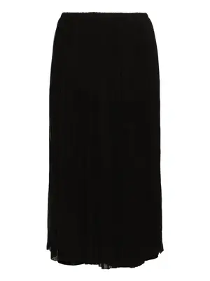 Fabiana Filippi Plissé Midi Skirt - Black