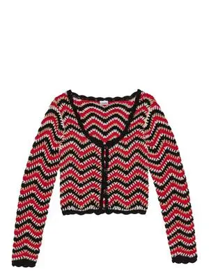 GANNI GANNI Cropped Crochet Cardigan