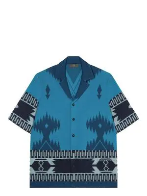 Alanui Icon Jacquard Piqué Shirt - Blue