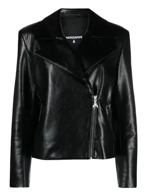Patrizia Pepe Faux-leather Biker Jacket - Black