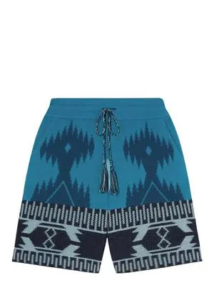 Alanui Icon Piquet Bermuda Shorts - Blue
