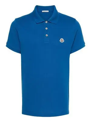 Moncler Logo-appliqué Polo Shirt - Blue