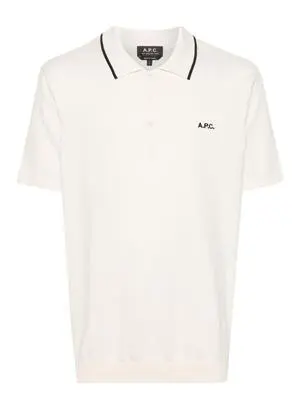 A.p.c. Flynn Cotton Polo Shirt - Neutrals