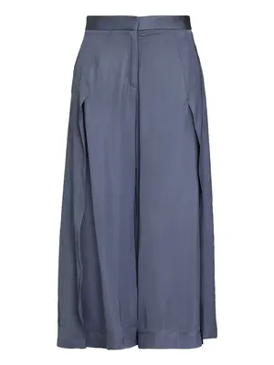 Palmer//harding Pleated Satin Culottes - Storm Blue