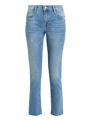FRAME Le Garcon Slim-leg Mid-rise Jeans - Mid Denim