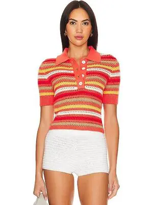 LOVERS AND FRIENDS Lucia Polo Top - Summer Red