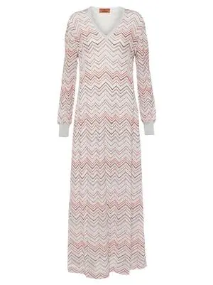 Missoni Zig Zag Metallic Knit Maxi Dress - Multicoloured