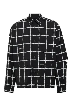 UNDERCOVERISM Printed Wool-blend Overshirt - Black