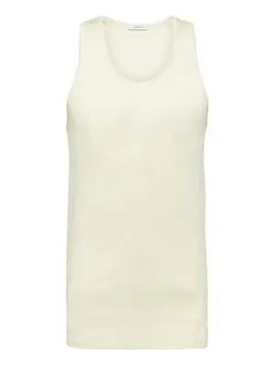 LEMAIRE Ribbed-knit Cotton Jersey Tank Top - Yellow
