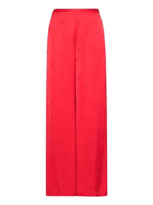 FORTE_FORTE Star-jacquard Satin Trousers - Red